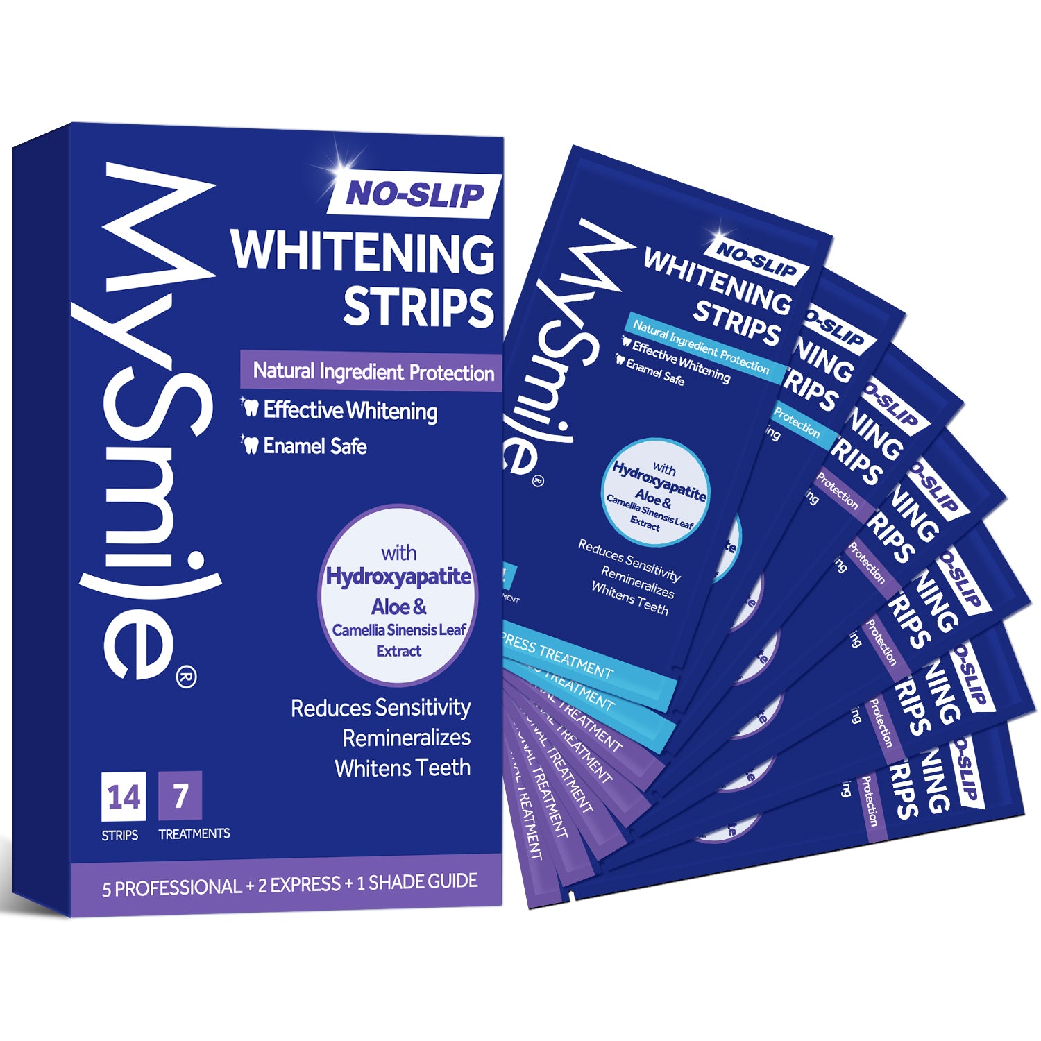 MySmile Teeth Whitening Strips, 14pcs White Strips, Hydrogen Peroxide ...